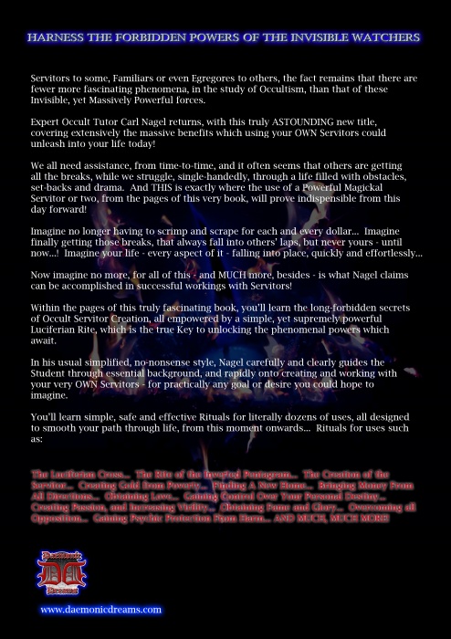 Sensational Servitor Spells by Carl Nagel - Dæmonic Dreams Occult Books ...